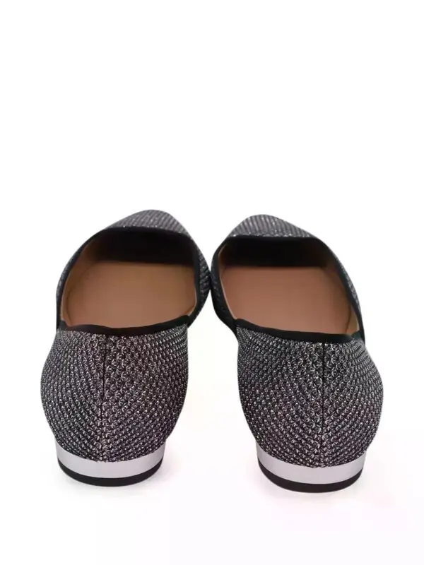 AQUAZZURA Maia Glitter Ballet Flats