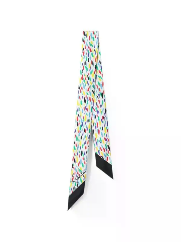 Valentino Garavani Logo-print Silk Scarf - White