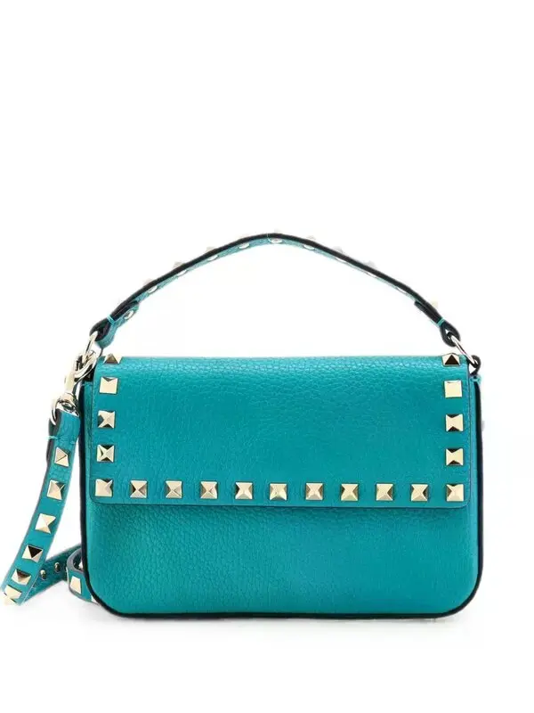 Valentino Garavani Rockstud Top Handle Pouch Leather Mini Crossbody Bag
