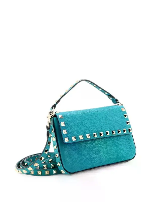 Valentino Garavani Rockstud Top Handle Pouch Leather Mini Crossbody Bag