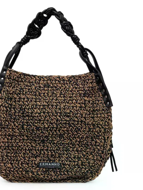 ERMANNO FIRENZE Braided-handle Raffia Tote Bag