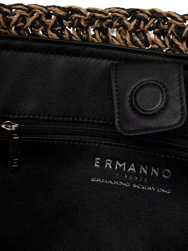 ERMANNO FIRENZE Braided-handle Raffia Tote Bag