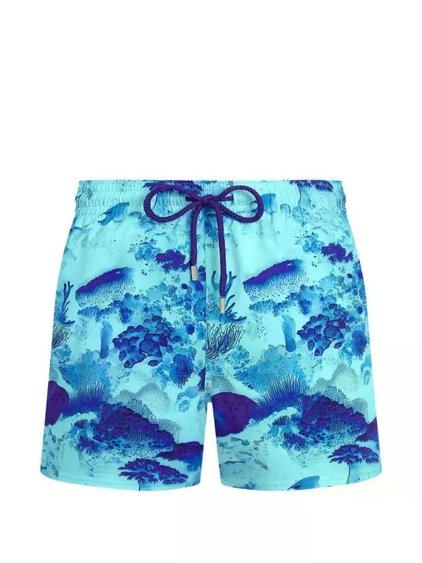 Vilebrequin Marine Print Swim Shorts - Blue