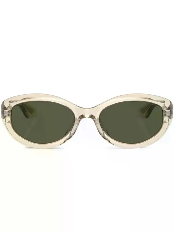 Oliver Spencer 1969c Oval-frame Sunglasses - Yellow