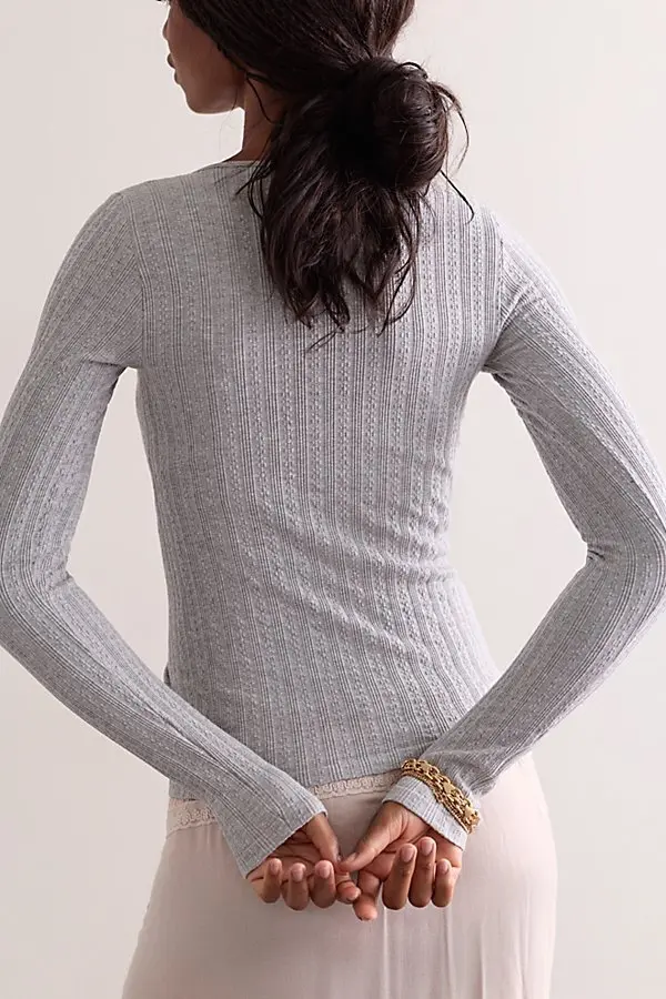 Free People So Soft Pointelle Cardigen