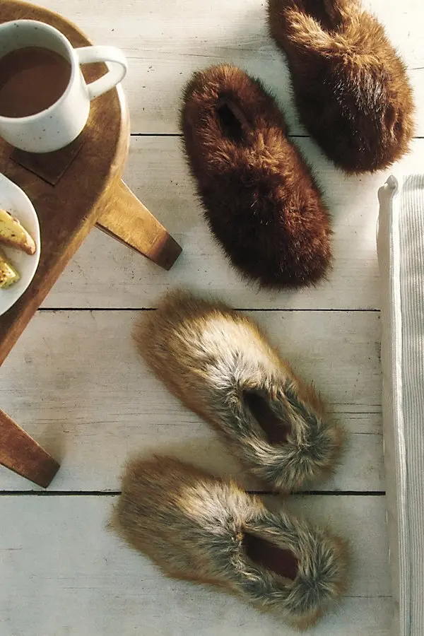 FP VEGAN COLLECTION Faux Fur Slippers - Beige