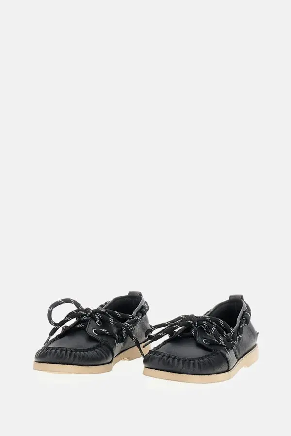 GOLDEN GOOSE Baby Billa Boat Moccasins - Nero