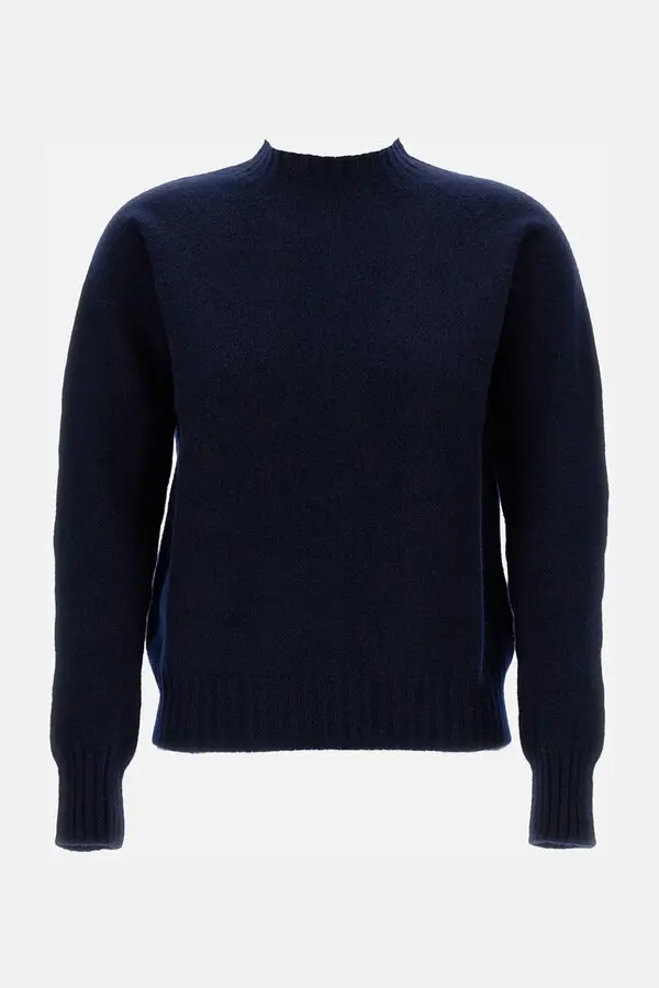 DRUMOHR Wool Jersey-knit Mock Neck Sweater