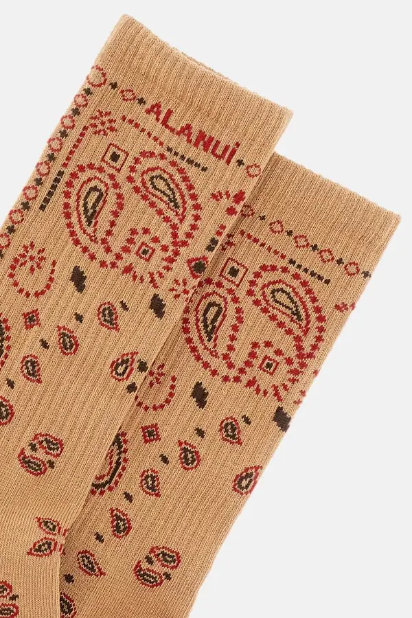 Alanui Bandana Socks - Beige