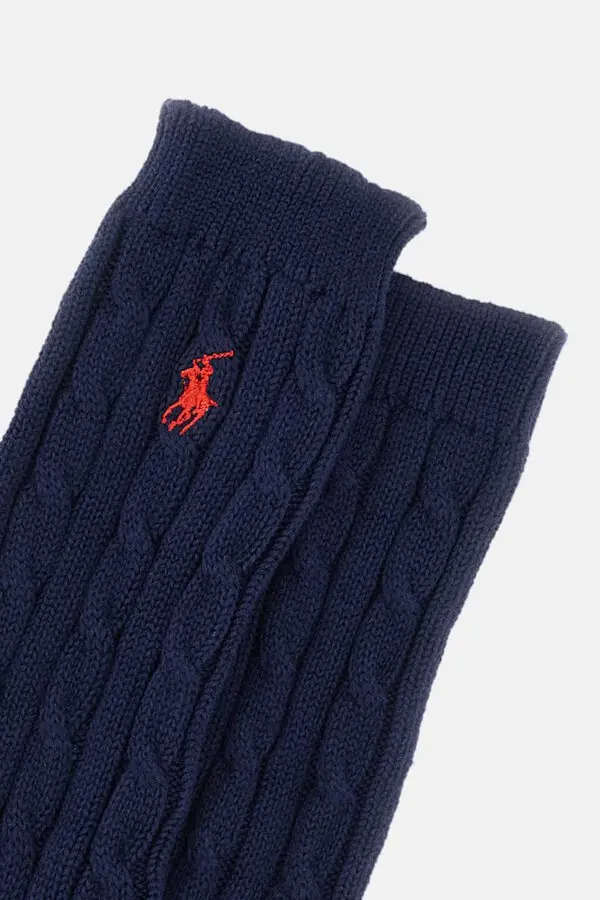 Polo Ralph Lauren Ribbed And Cable-knit Socks