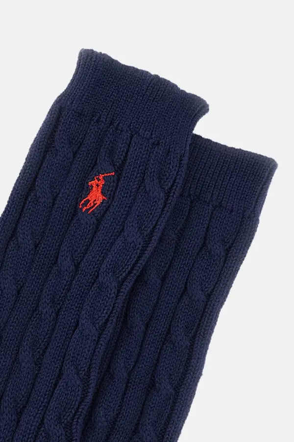 Polo Ralph Lauren Ribbed And Cable-knit Socks
