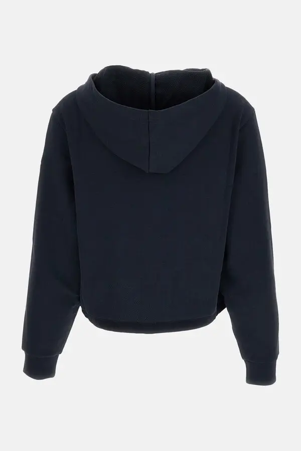 Moncler Zip-up Hoodie With Drawstring Hem - Blu