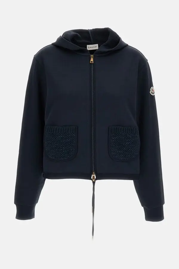 Moncler Zip-up Hoodie With Drawstring Hem