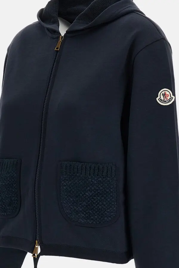Moncler Zip-up Hoodie With Drawstring Hem