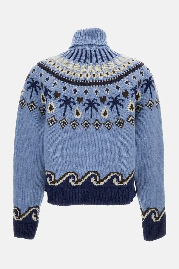 Alanui Multicolor Fair Isle Jacquard Knit Pullover
