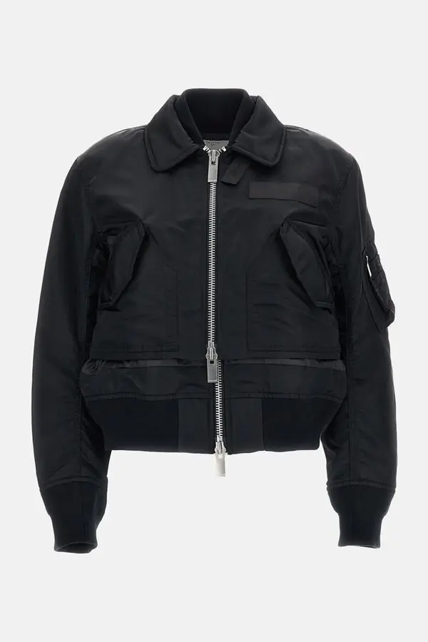 Sacai Nylon Twill Jacket - Nero