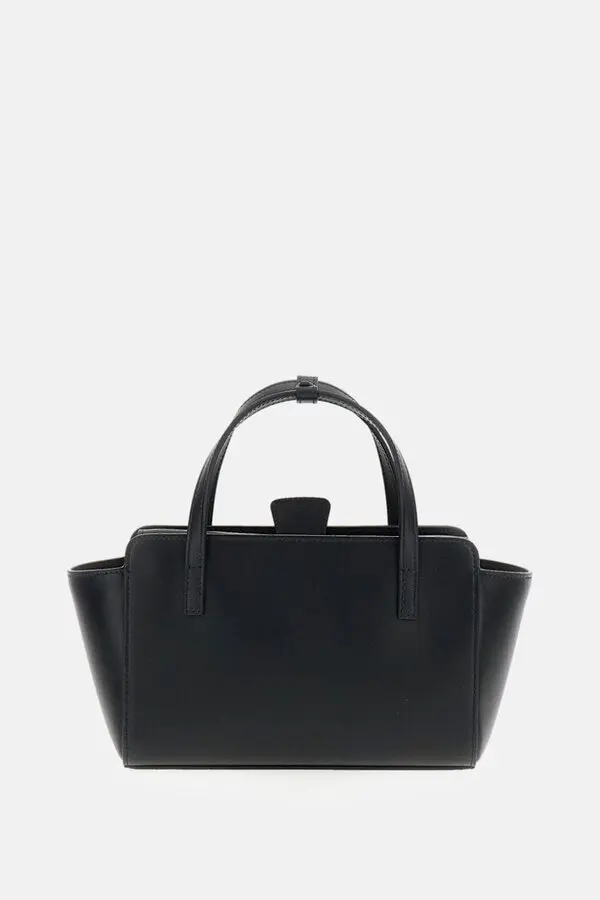 HIDESINS Leather Shoulder Bag With Flap - Nero
