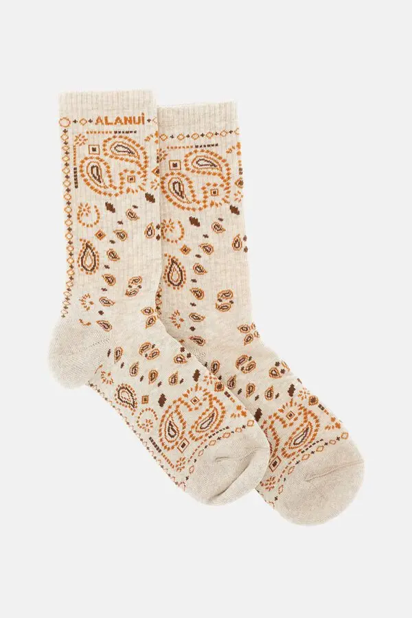 Alanui Bandana Socks - Bianco