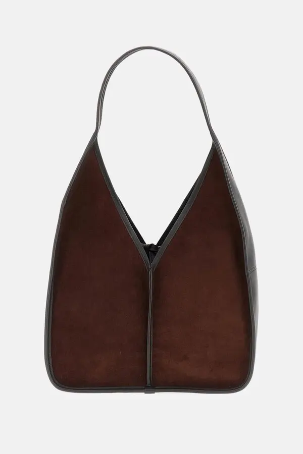 Hereu Calella Suede Hobo Bag - Brown