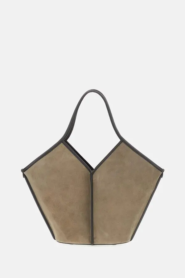 Hereu Calella Suede Tote Bag - Grigio