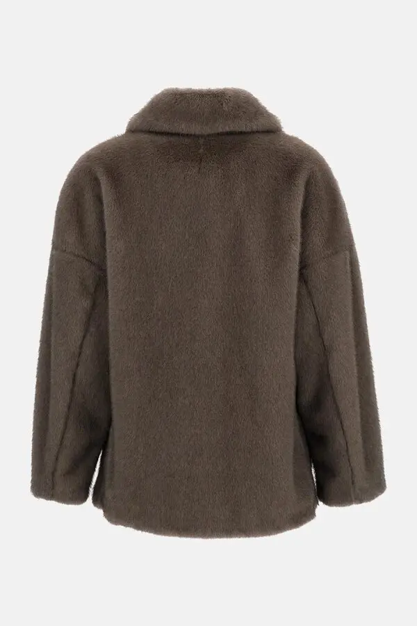 Herno Faux Fur Cropped Jacket - Grigio