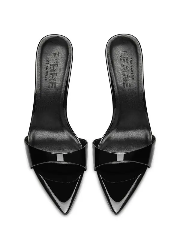 Femme La Marseille Patent Pointed Toe Slip-on Heels