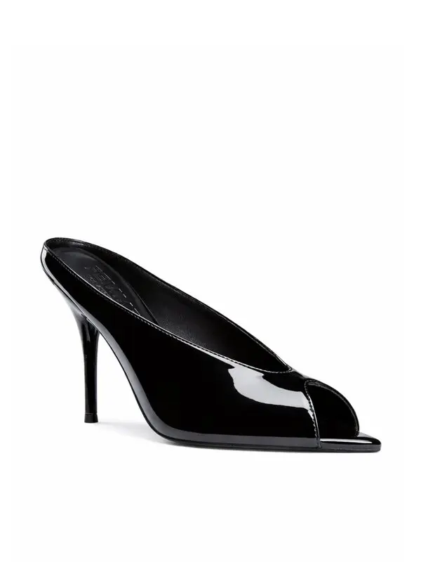 Femme La Xadé Sculptural Stiletto Slipper - Black