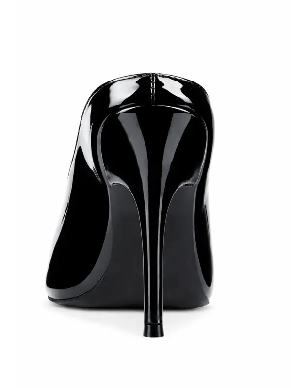 Femme La Xadé Sculptural Stiletto Slipper - Black