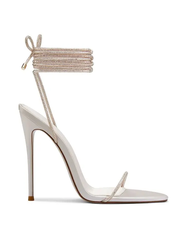 Femme La Luce Minimale Embellished Stiletto Sandals - Gold