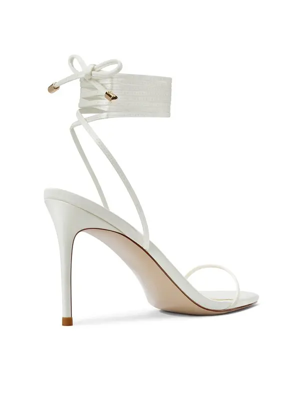 Femme La 3.0 Barely There Lace Up Heel Satin