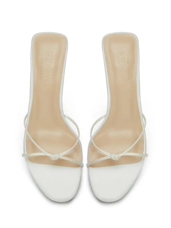 Femme La Maeve Slipper Stiletto Sandal - White