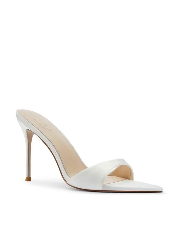 Femme La Kaia 100 Slipper Satin High Heel - White