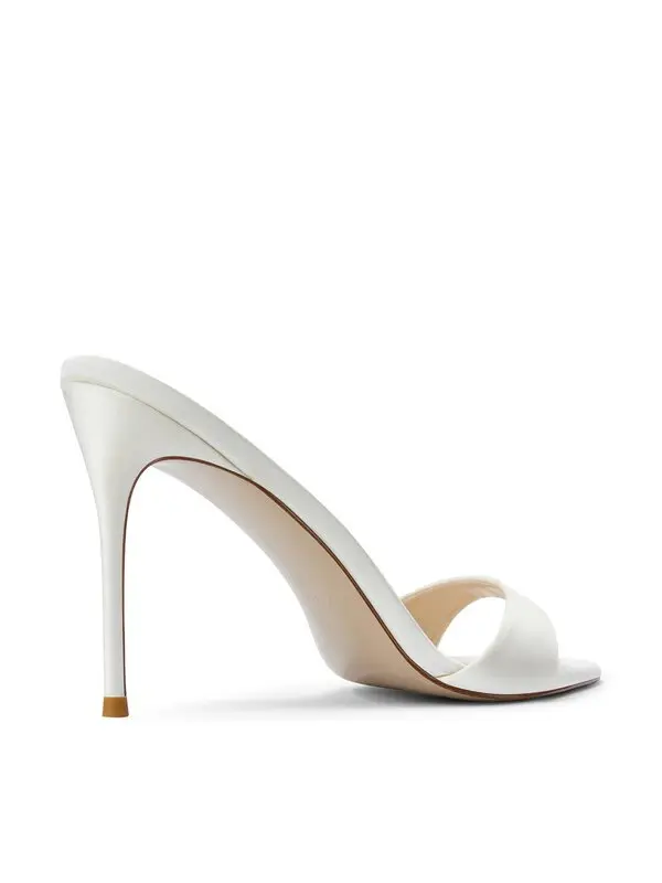 Femme La Kaia 100 Slipper Satin High Heel - White