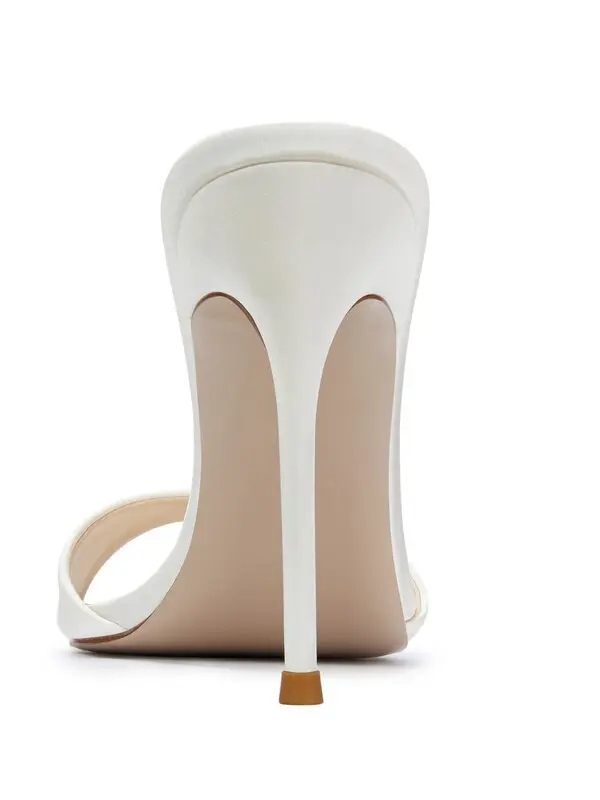 Femme La Kaia 100 Slipper Satin High Heel - White