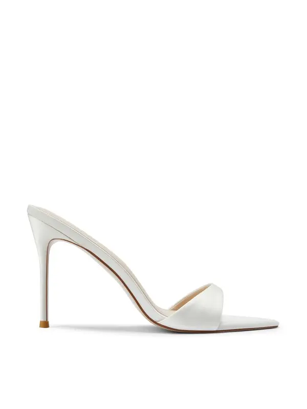 Femme La Kaia 100 Slipper Satin High Heel - White