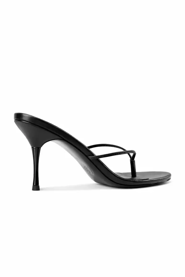 Femme La Osaka Slipper With Metal Plated Stiletto Heel