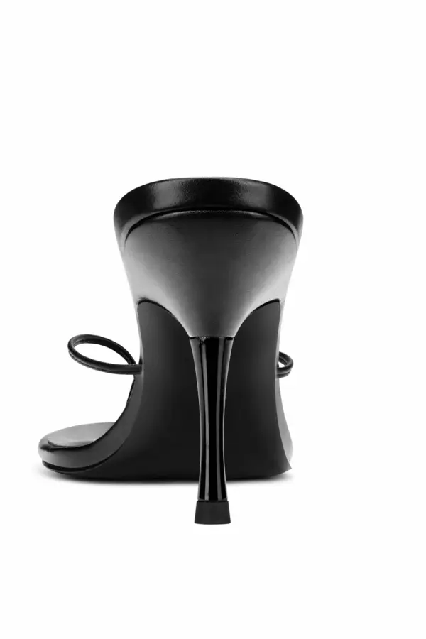 Femme La Osaka Slipper With Metal Plated Stiletto Heel