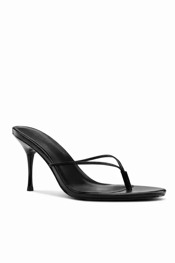 Femme La Osaka Slipper With Metal Plated Stiletto Heel