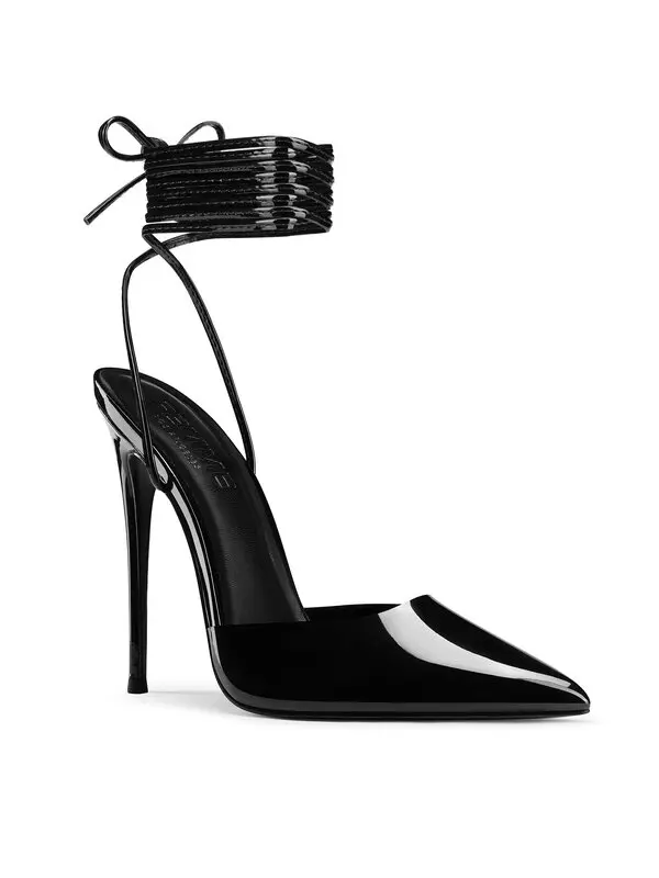 FEMME The Luisa Lace Up Glazed Noir