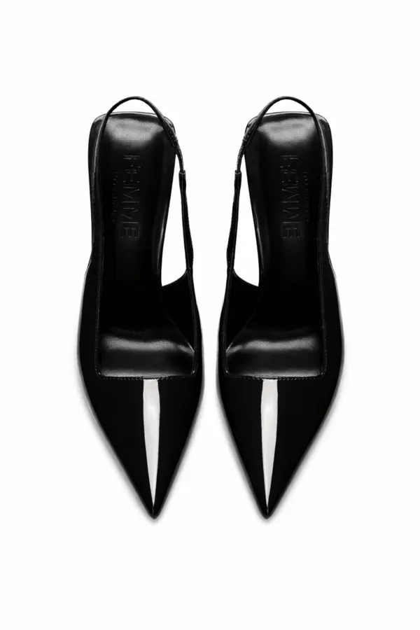 Femme La G63x Slingback 120 Noir Pump - Black