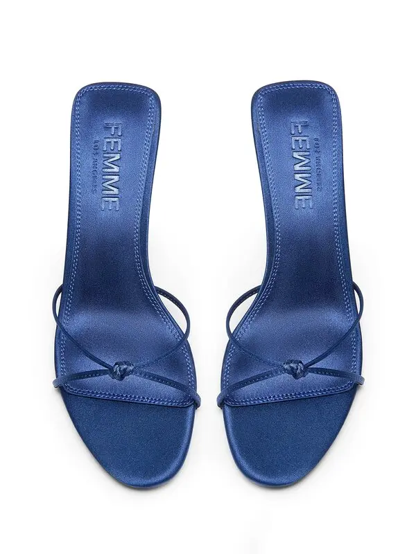 Femme La Maeve Slipper, Stiletto Heel, Open-toe, Slip-on - Blue
