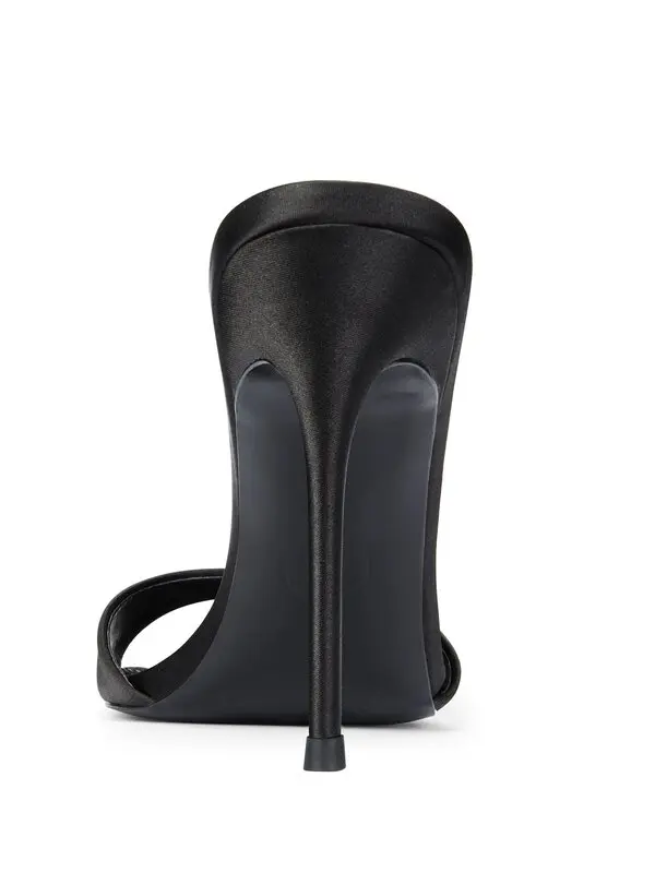 Femme La Kaia 100 Slipper In Satin - Black