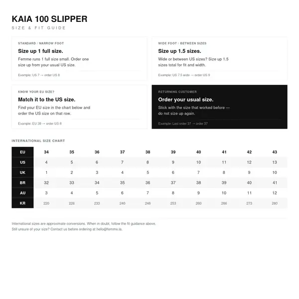 Femme La Kaia 100 Slipper