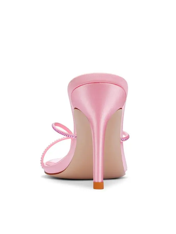Femme La Sicilian Slipper Crystal Stiletto Heel - Pink