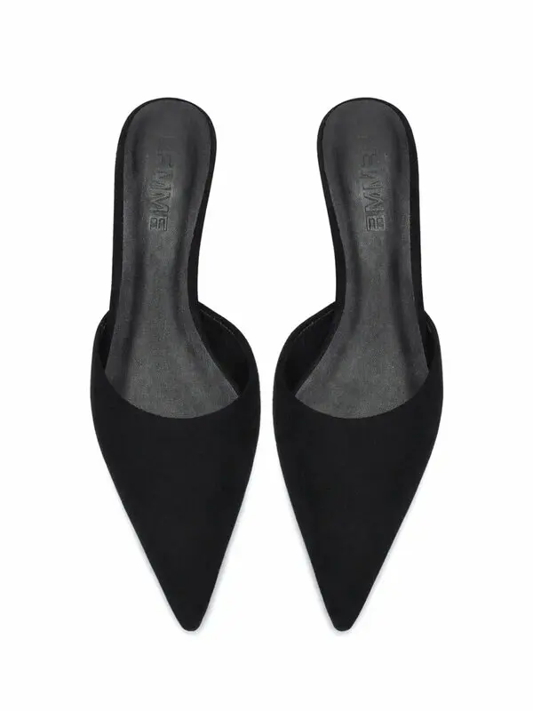 Femme La St. Honore Suede Slipper - Black
