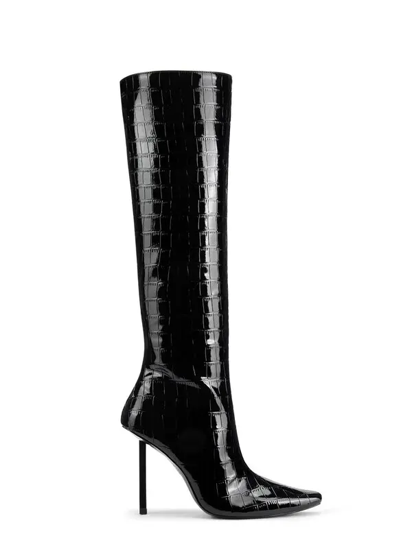 Femme La Whistler Knee-high Stiletto Boots - Black