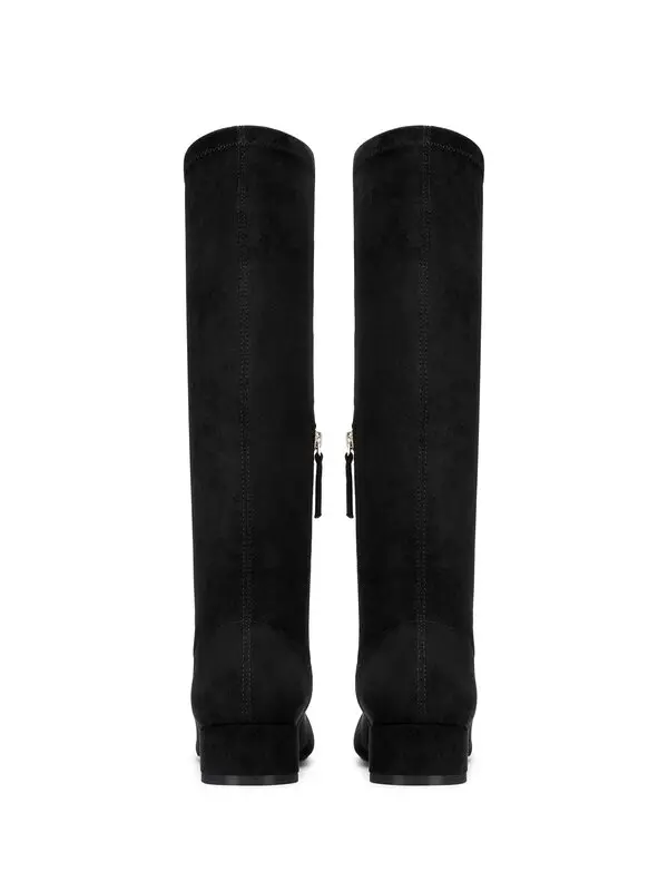 Femme La Park Ave. Boot Knee High Suede Zip Up