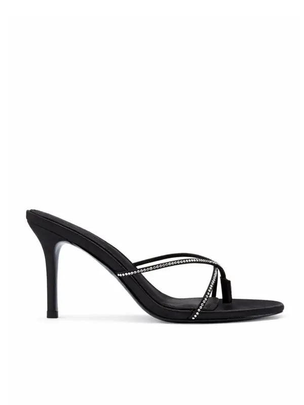 Femme La Sicilian Slipper Noir Crystal - Black