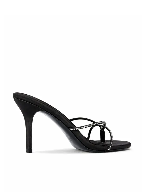 Femme La Sicilian Slipper Noir Crystal - Black