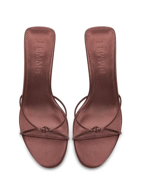Femme La Maeve Slipper In Satin - Brown